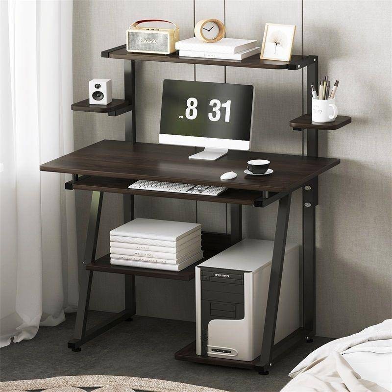 Computer desk, small table, bedroom desk, space saving notebook desk ...
