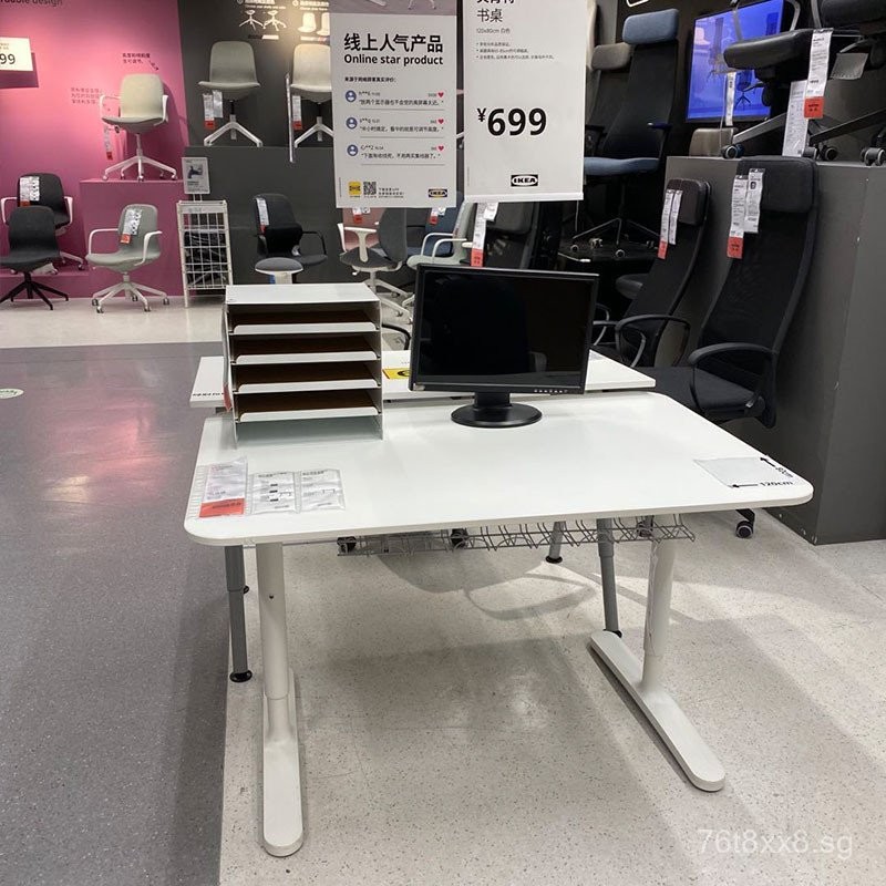 IKEA Bekant Desk Study Table Work Desk for Elementary School Students Children Home Adjustable ...