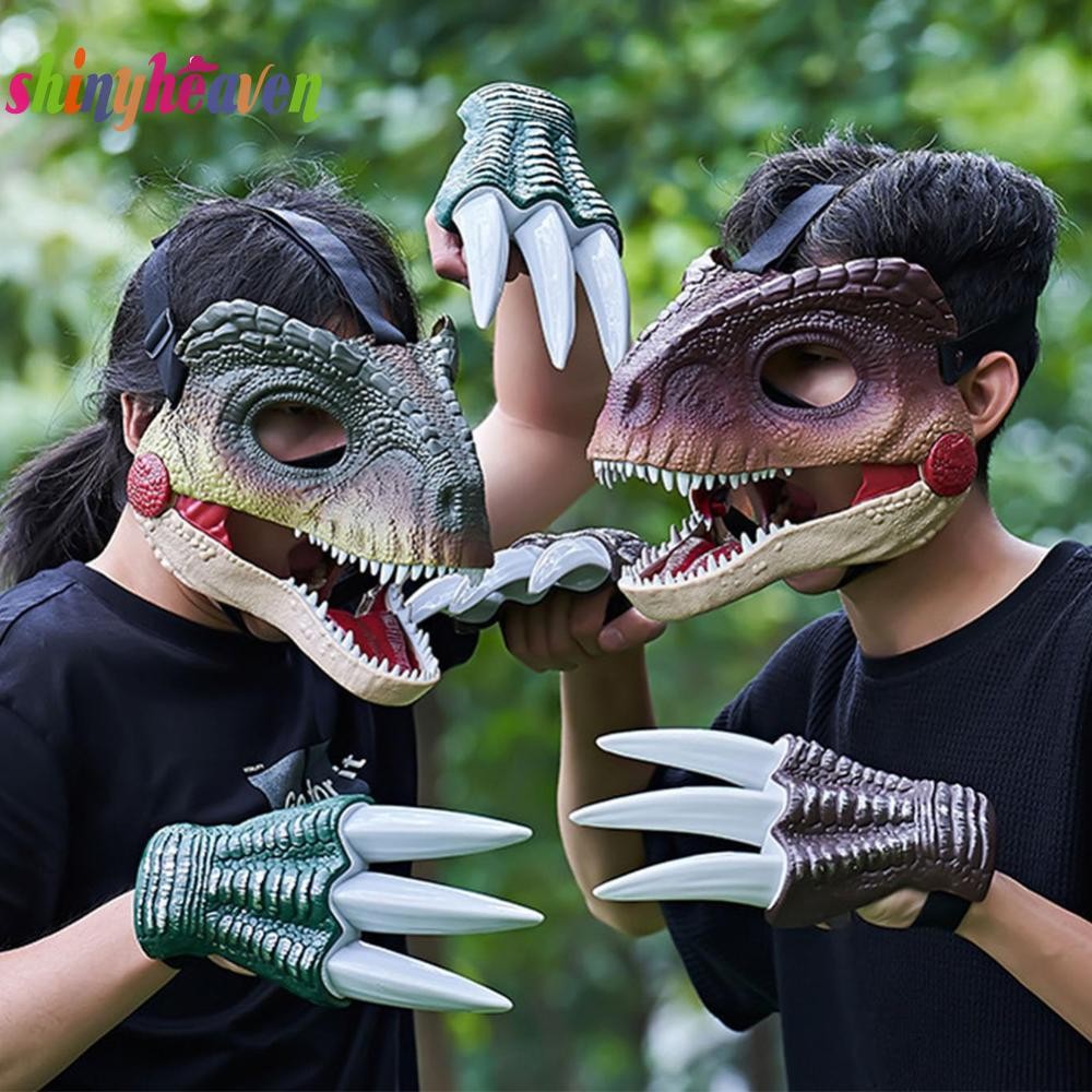 3D Dinosaur Mask with Dinosaur Scream Lifelike Dinosaur Mask Headwear ...