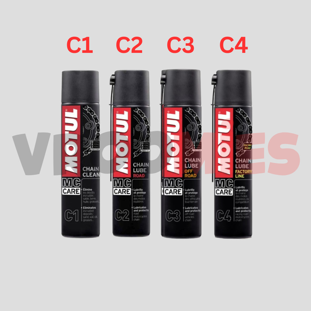 Motul MC Care C1 Chain Clean & C2/C3/C4 Chain Lube 150ml/400ml | Shopee Singapore