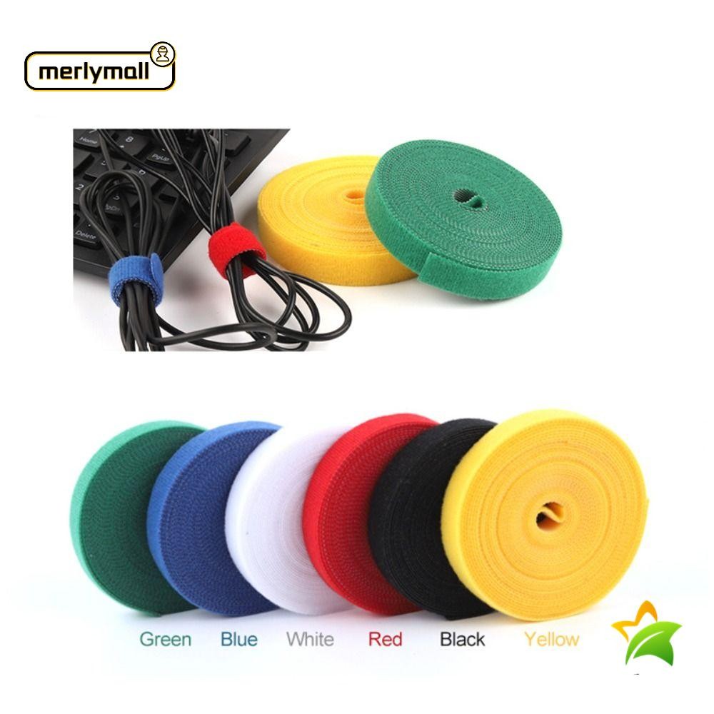 MERLYMALL Cable Ties, 5M Nylon Cable Organizer, Loop Bundle Earphone ...