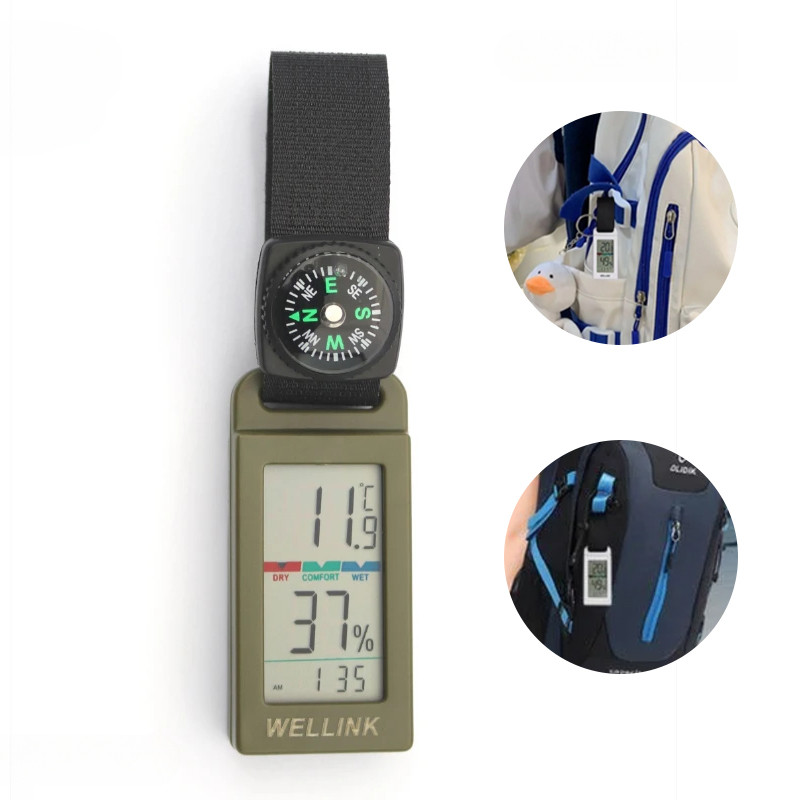 Wellink Thermometer Hygrometers Compass 3 in 1 Outdoor Camping ...