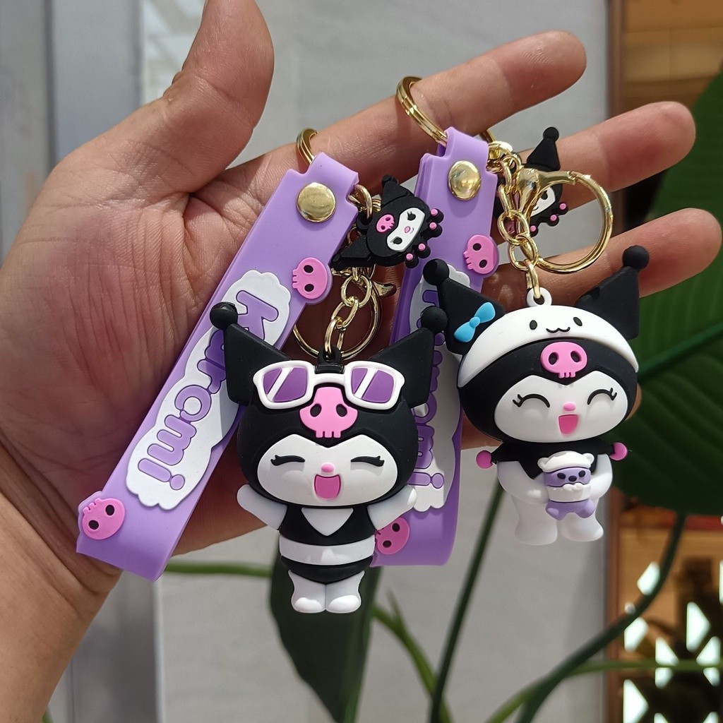 Popkozzi Adorable animated Sanrio Kuromi doll-shaped keychain | Shopee ...
