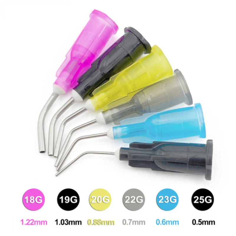 100pcs Dental Pre Bent Flow Needle Tips 18/20/22/25 Gauge | Shopee ...