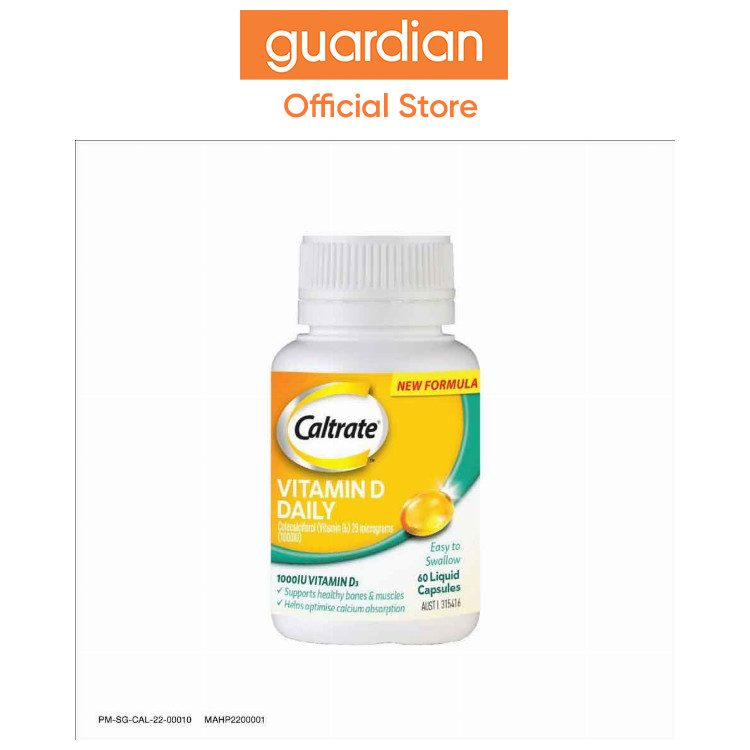 Caltrate Vitamin D 1000IU, 60 tablets | Shopee Singapore