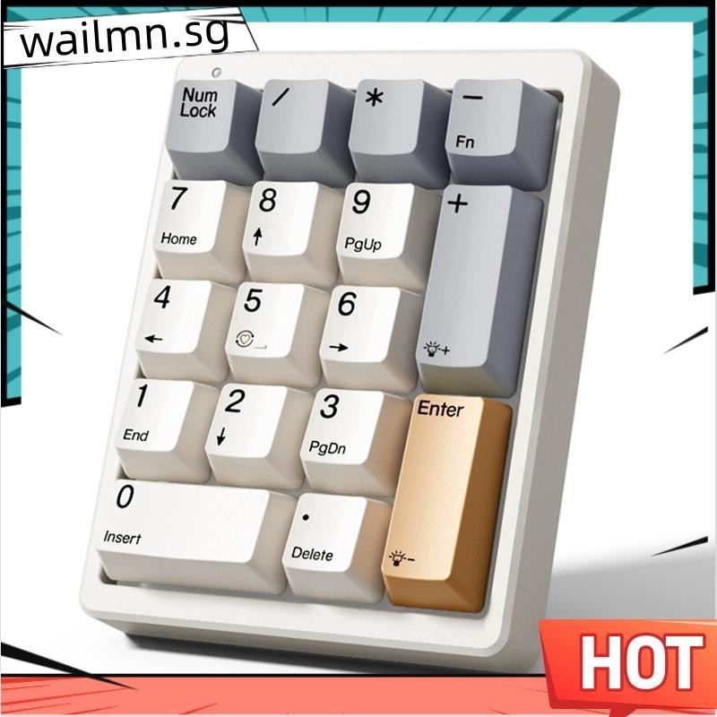 17 Keys Type C Wired Number Pad Mechanical Numeric Keypad Numpad Gaming ...