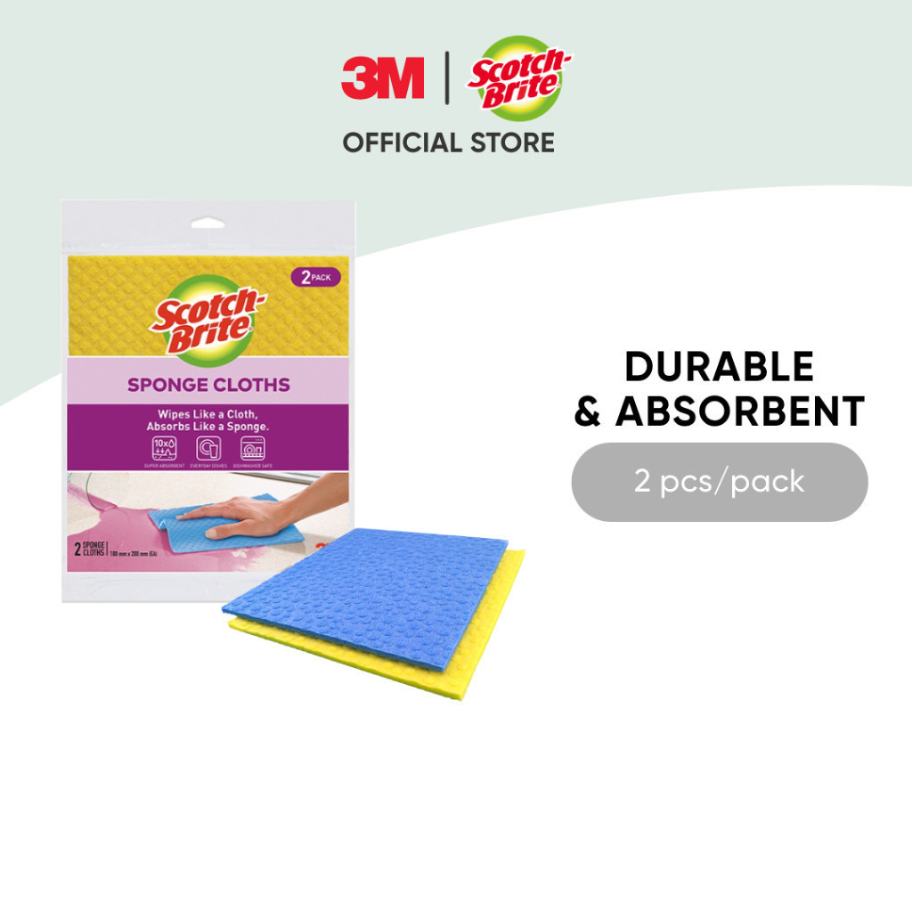 3M™ Scotch-Brite® General Cleaning Resuable Cellulose Sponge Cloth, 2 ...
