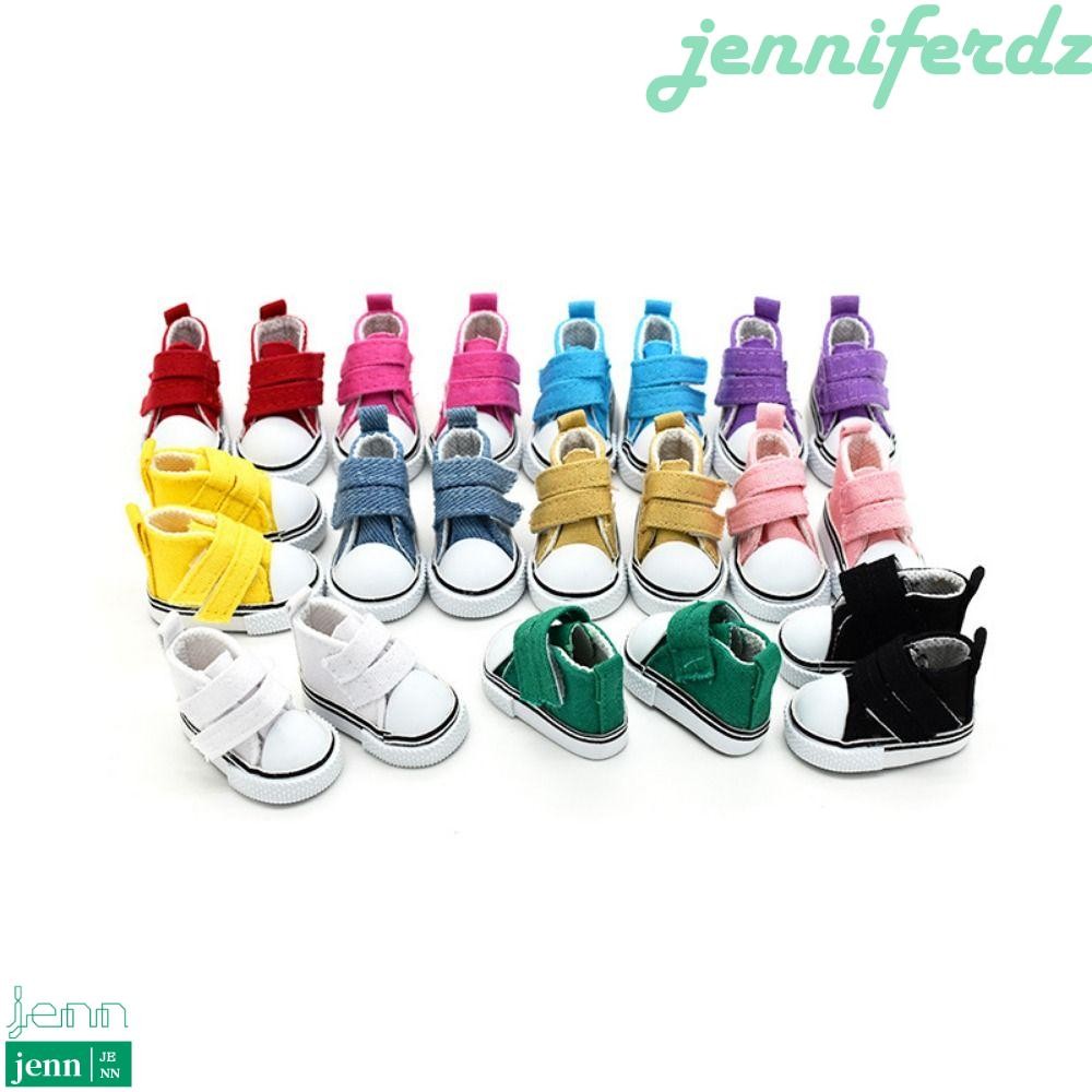 JENNIFERDZ 1 Pair Doll Canvas Shoes, 5cm Length DIY 1/6 Scale Mini ...