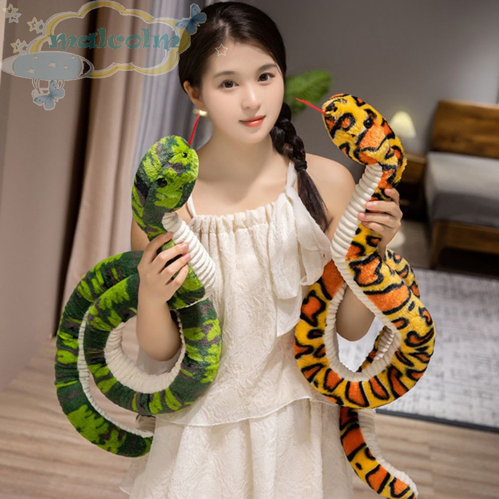 MALCOLM Snake Plush Toy, Sticking Tongue Colorful Boa Plush Doll, Kids ...