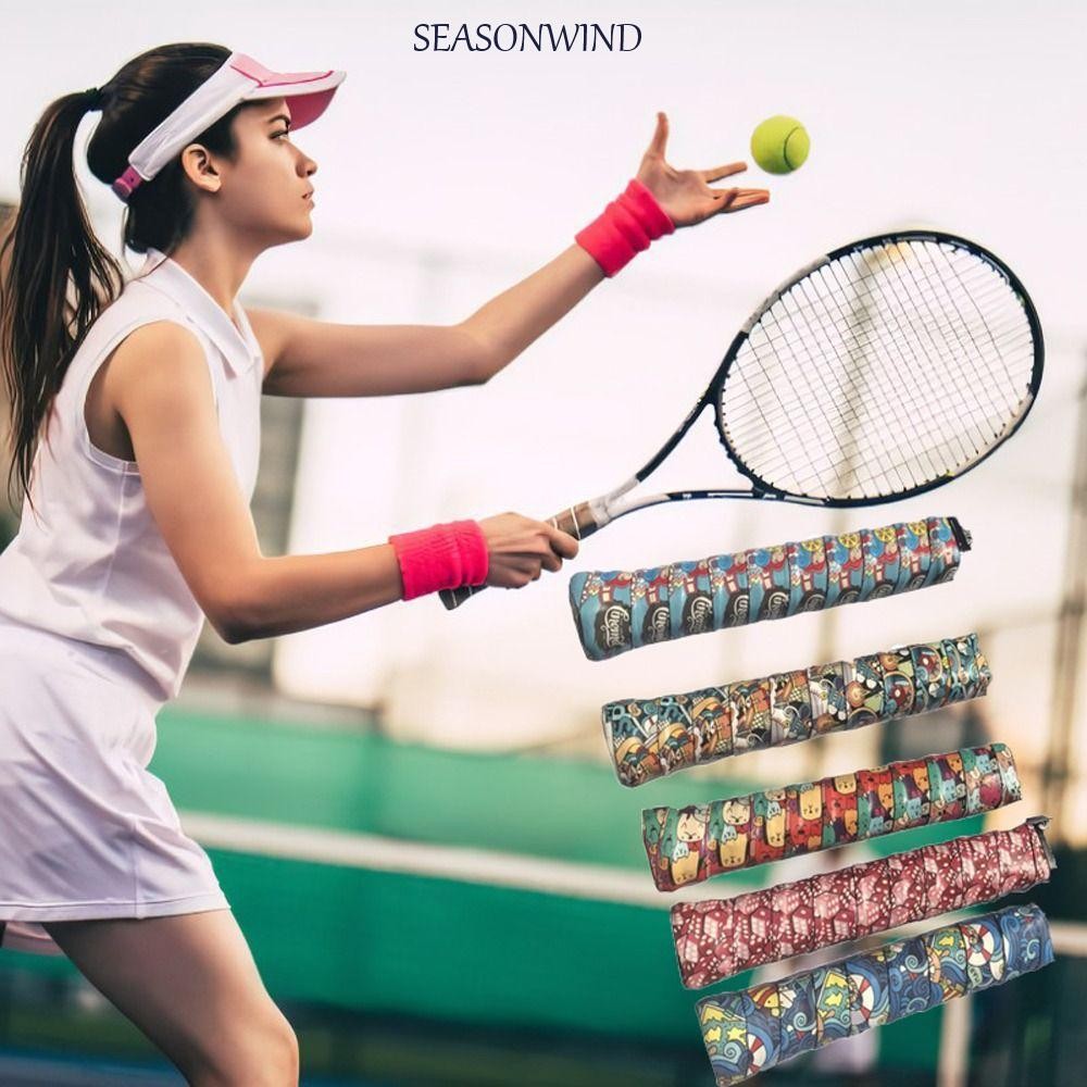 SEASONWIND Badminton Grip Tape, Sticky 3D Printing Grip Sweat Band ...