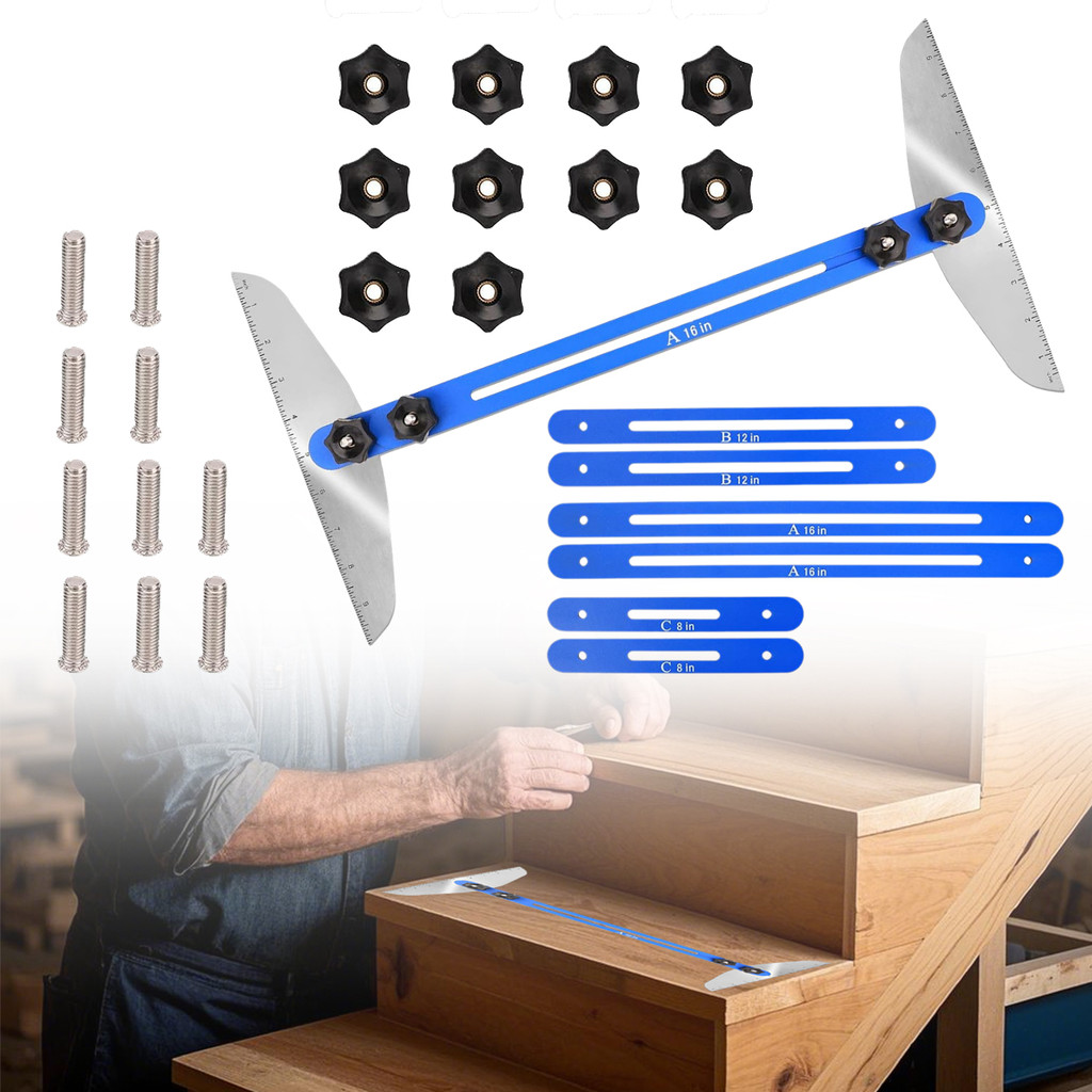 New Stair Tread Gauge Stair Ruler Multi-Function Folding Ruler ...