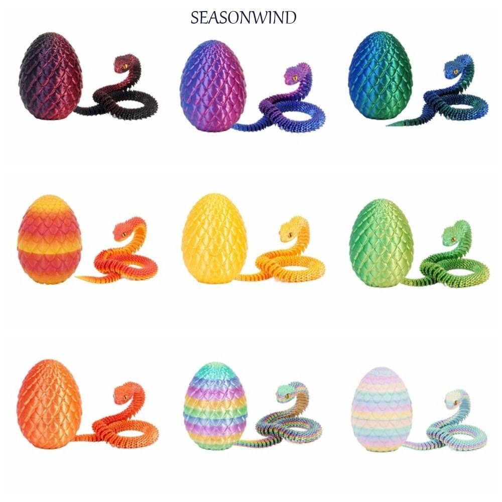 SEASONWIND 3D Printed Snake Toys, Creative Snake Egg 3D Printed Snake ...