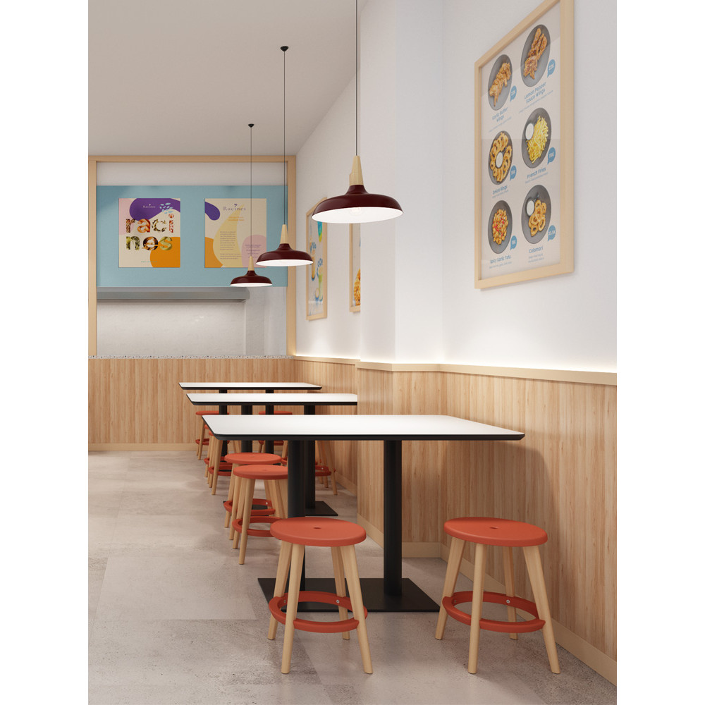 Morikawa Furniture Dining Stool Restaurant Stool McDonald's KFC Burger ...