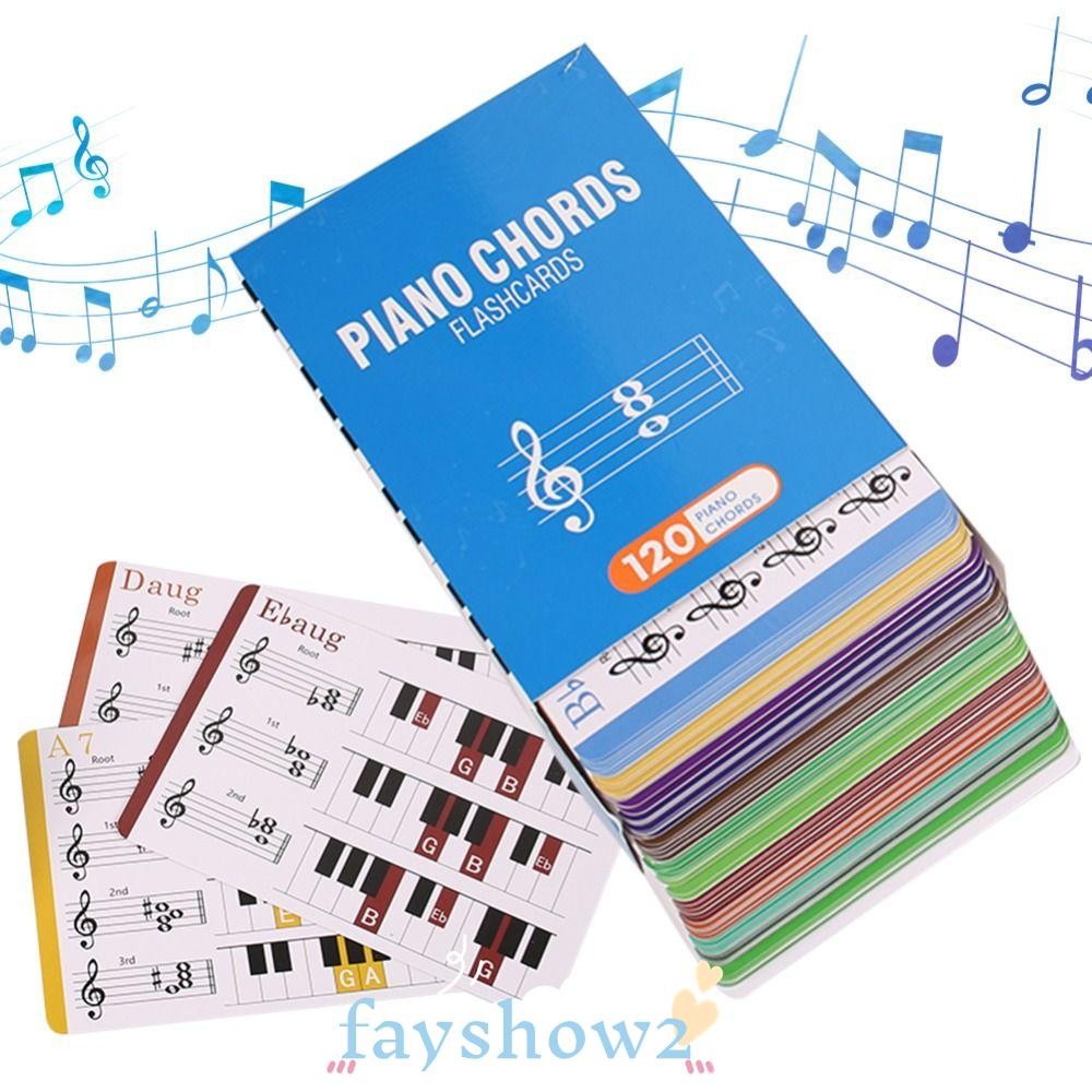 FAYSHOW2 Electric Piano Note Cards, Quickly Recognize 120 Sheets Piano ...
