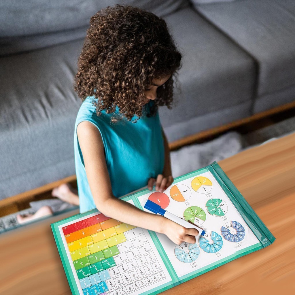 Magnetic Fraction Educational Puzzle Educational Circles Fraction Tiles ...