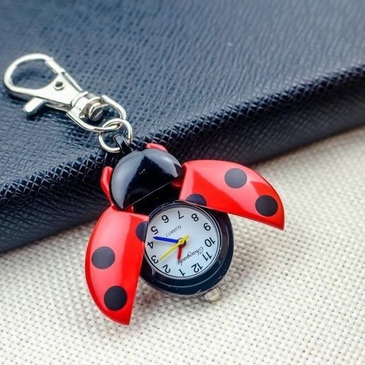 GANTUNGAN LADYBIRD Children's Clear Pocket Watch Cute Cartoon Small New ...