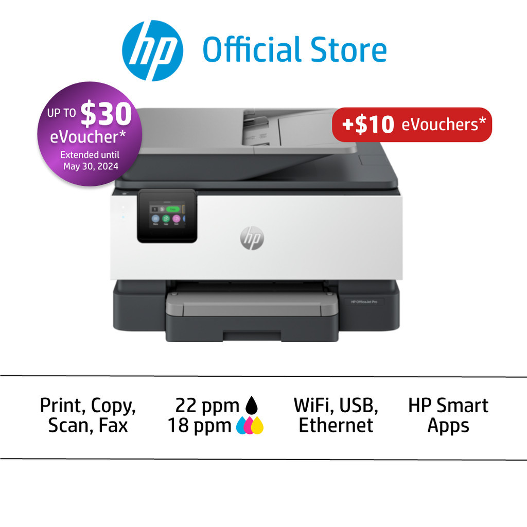 HP OfficeJet Pro 9120e Printer | A4 | AirPrint; Ethernet, USB, Wi-Fi ...