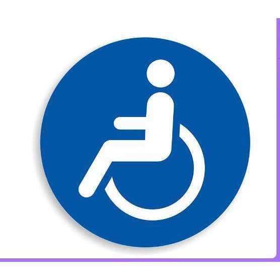Disabled Wheelchair Symbol Sign Sticker for Car Window Adhesive Decals ...
