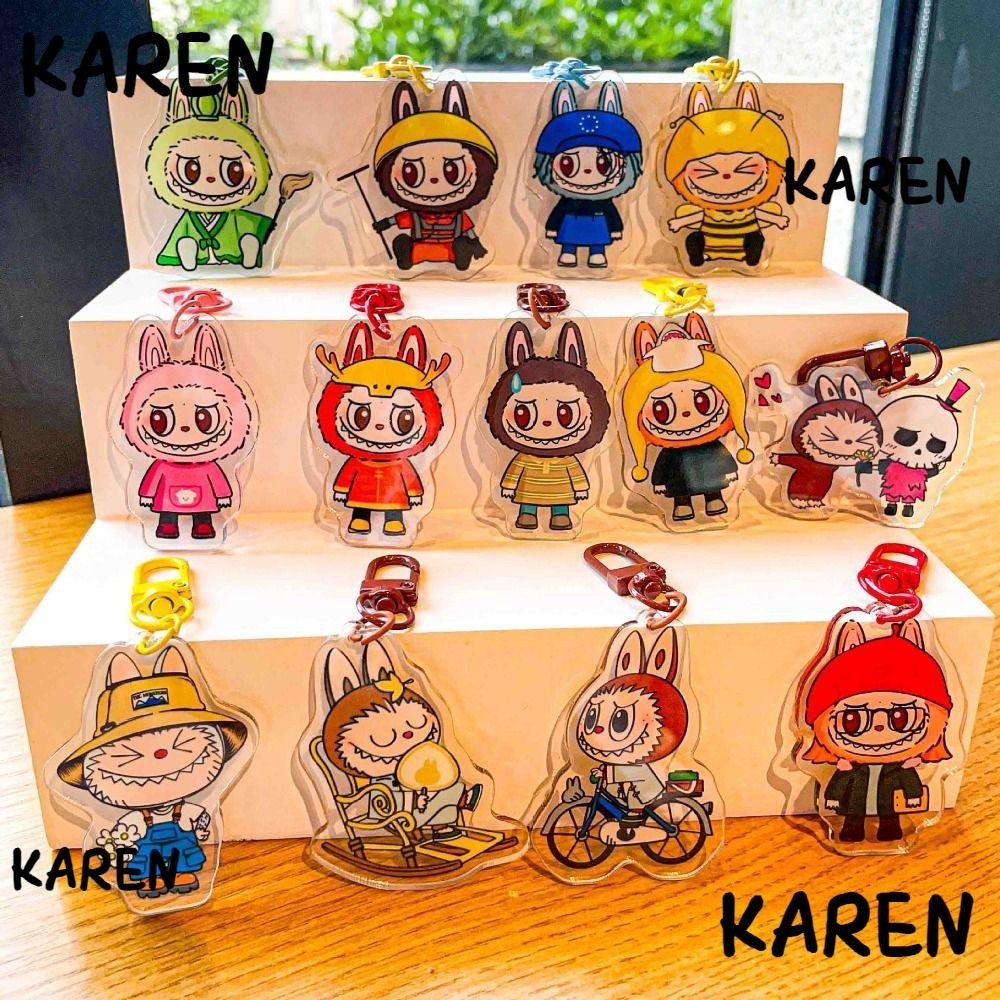 Labubu Keychain, Cartoon Cute Acrylic Keychain, Kawaii School Bag ...