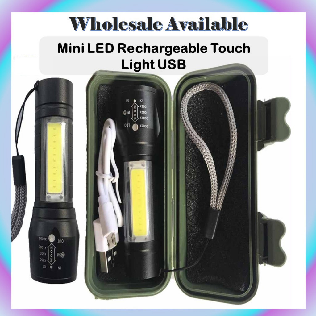 LED Torch Waterproof Portable Torch Light 3 Mode Rechargeable Torch ...