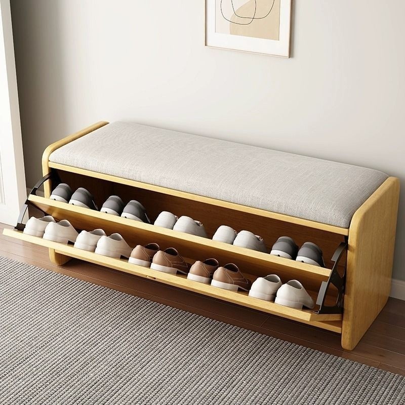 Shoe Cabinet Bench Solid Wood Living Room Shoe Cabinet Stool Home Shoe ...