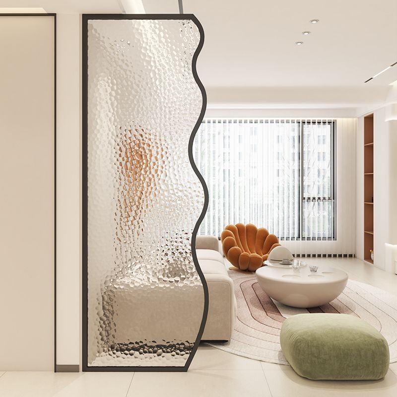 Light Luxury Tempered Glass Partition Living Room Entrance Hallway ...