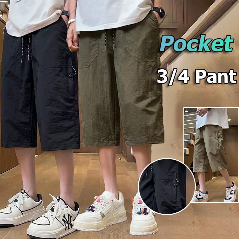 Big Pocket Quick Dry Sport Men 3/4 Pant New Summer Casual Versatile ...