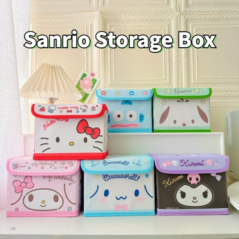 Sanrio Kawaii Storage Boxs Bags Hello Kitty Kuromi Cinnamonroll Desktop ...