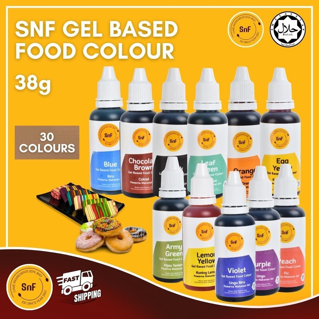 SNF Gel Based Food Colour Gel Food Colouring Flavours & Colour Pewarna ...