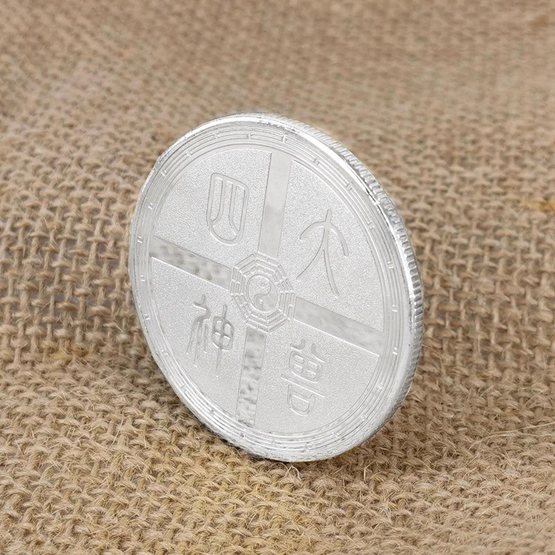 1 PCS Ancient Mythical Creatures Lucky Coin Silver Metal Lucky Charms ...