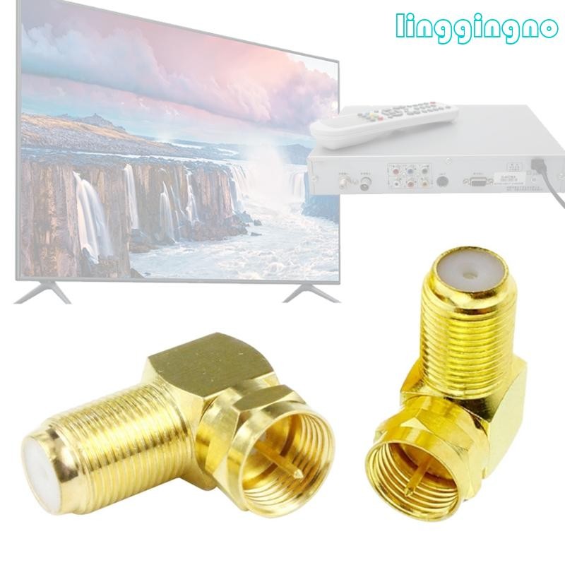 RR 2-Pack Right Angle F Type Male to Female 90 Degree Connector for ...