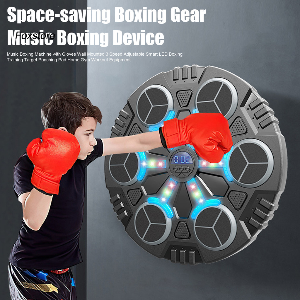 [Fx] Music Boxing Machine with Gloves Wall Mounted 3 Speed Adjustable ...