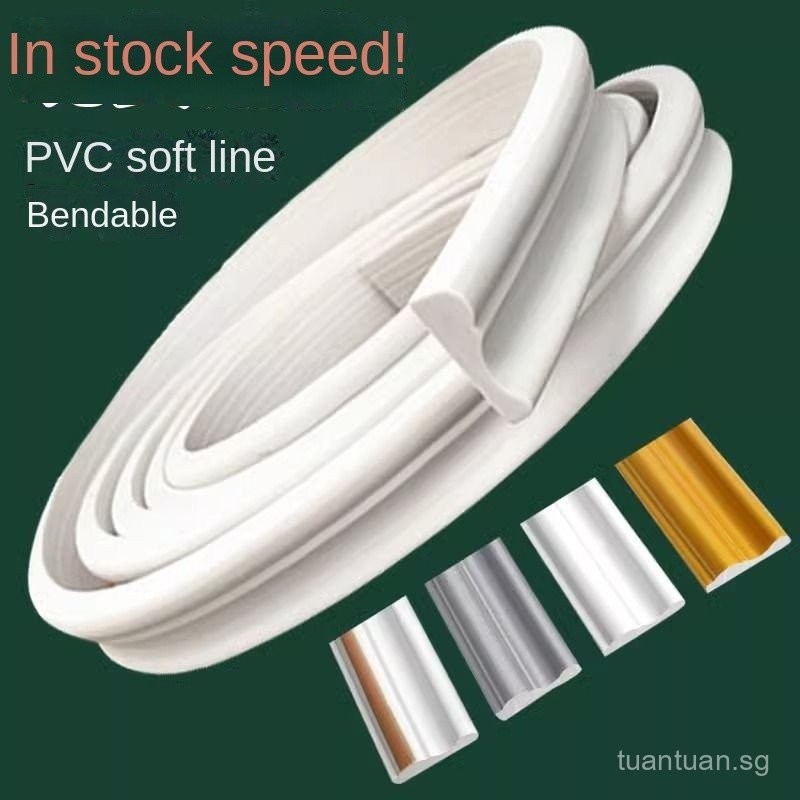 PVC French Soft Lines European Style Curved Plaster Line Arched Door ...