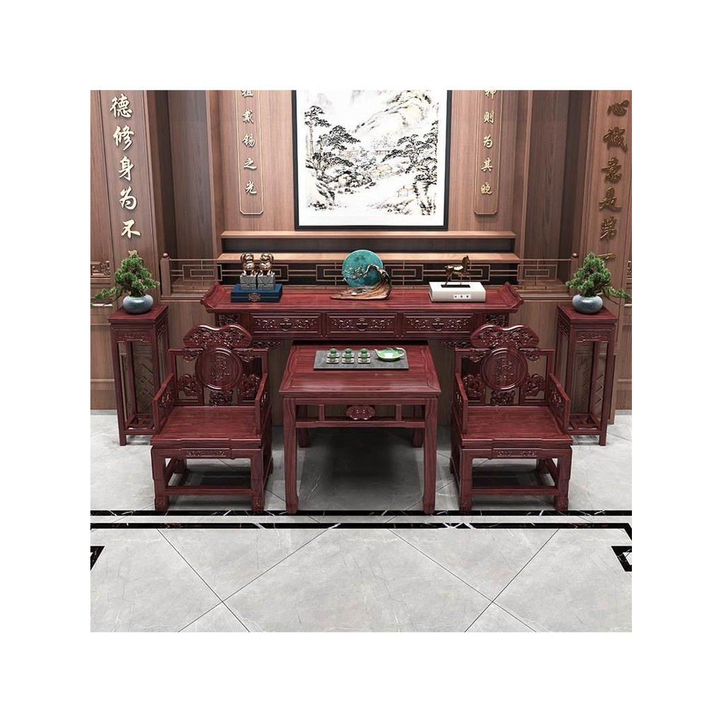 Solid Wood Altar Six-Piece Set New Chinese Style Shrine Table Eight ...