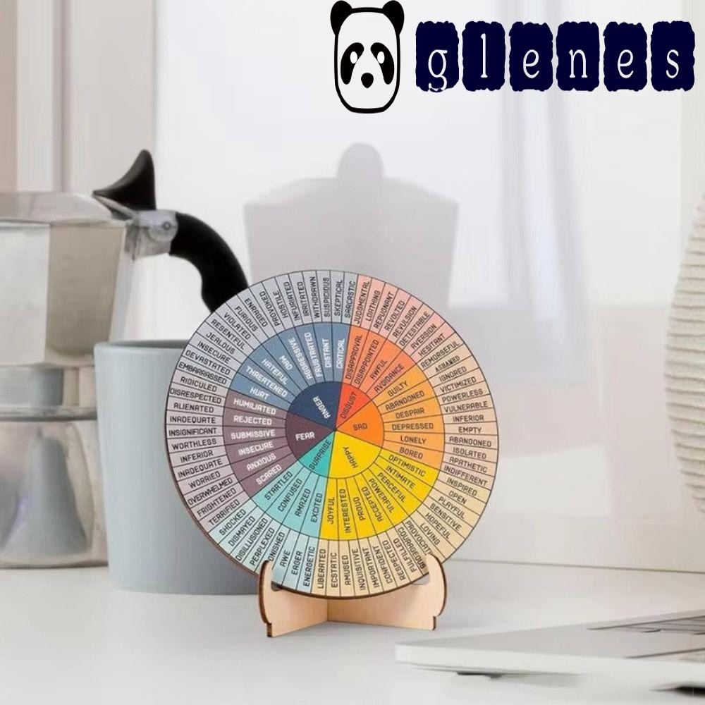 GLENES Feelings Wheel, Office Emotions Chart Mental Health Office Desk ...