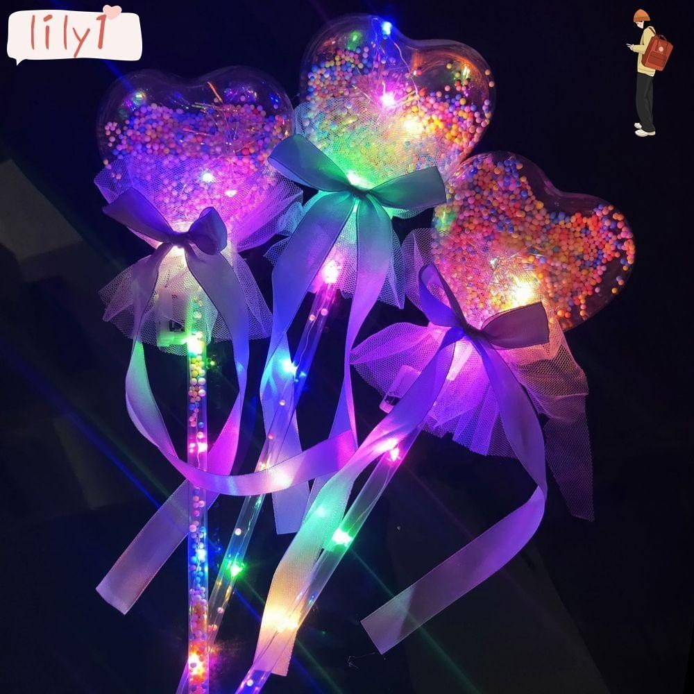 LILY LED Magic Fairy Stick Pop Ball Star Ball 1PC Star Love Heart ...