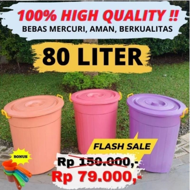 (CMP) 80 Liter jumbo water bucket Free dipper / 80 Liter plastic bucket ...