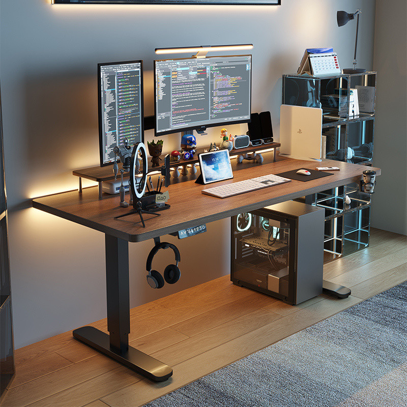 Smart Height Adjustable Computer Desk with Electric Legs, Office Work ...