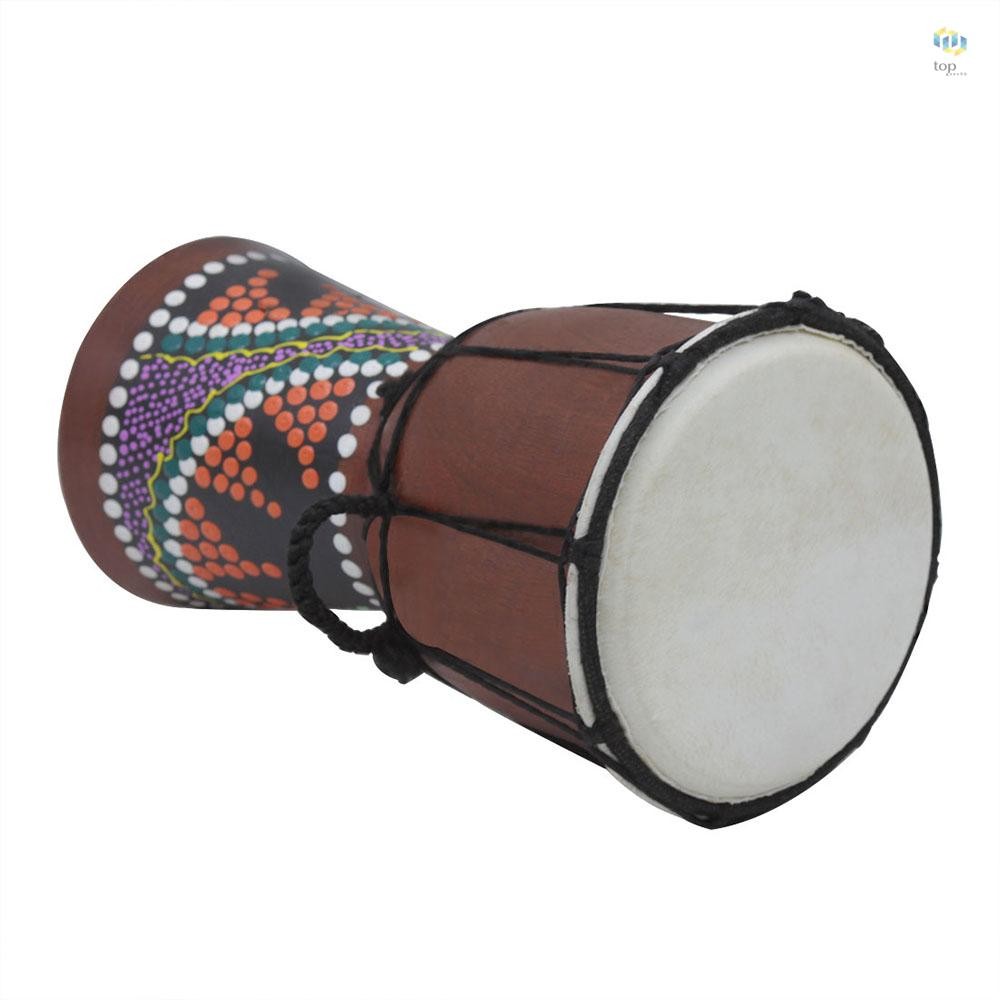 4 Inch Compact Size Wooden African Drum Djembe Bongo Hand Drum ...