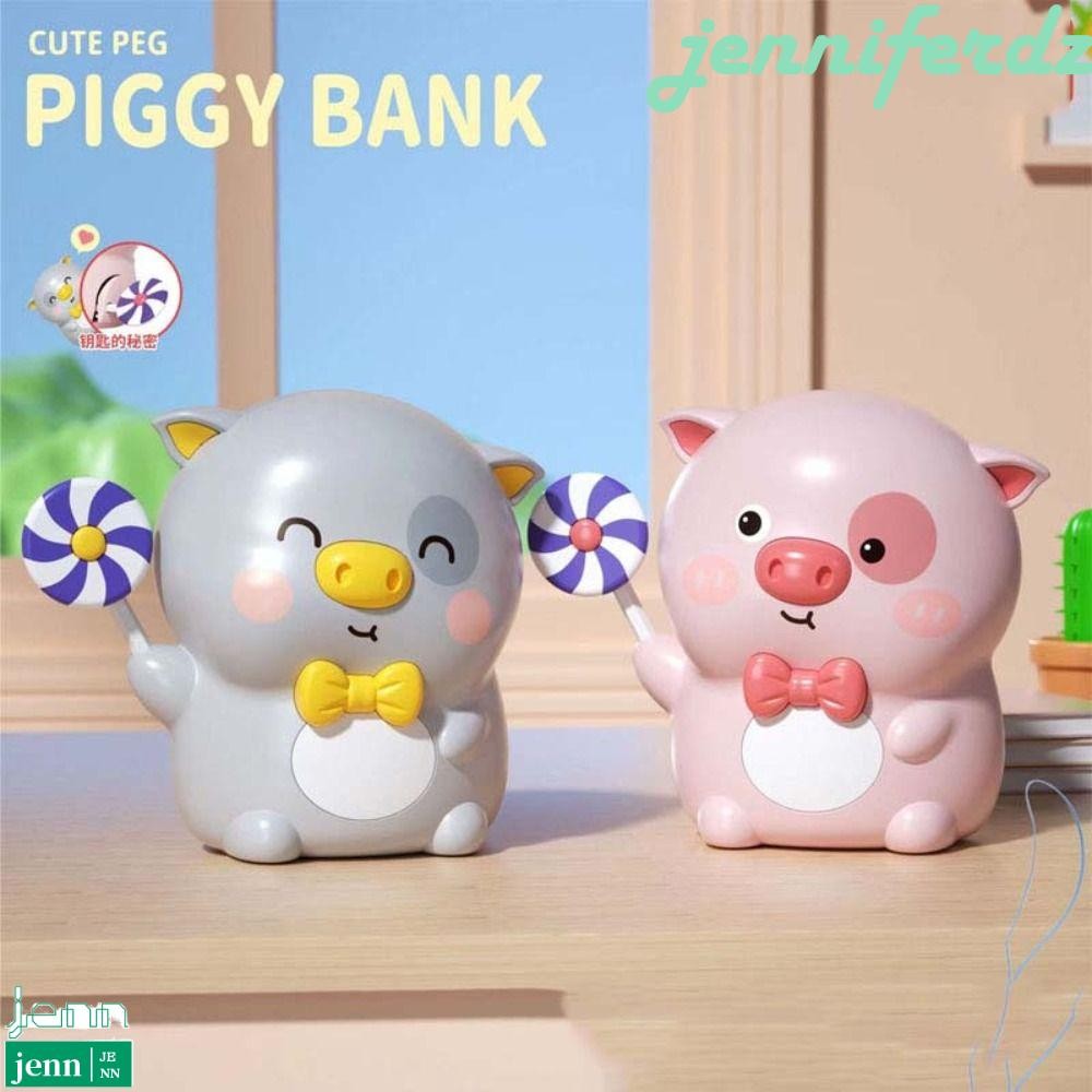 JENNIFERDZ Cartoon Piggy Bank, Pig Shaped With Key Switch Children ...