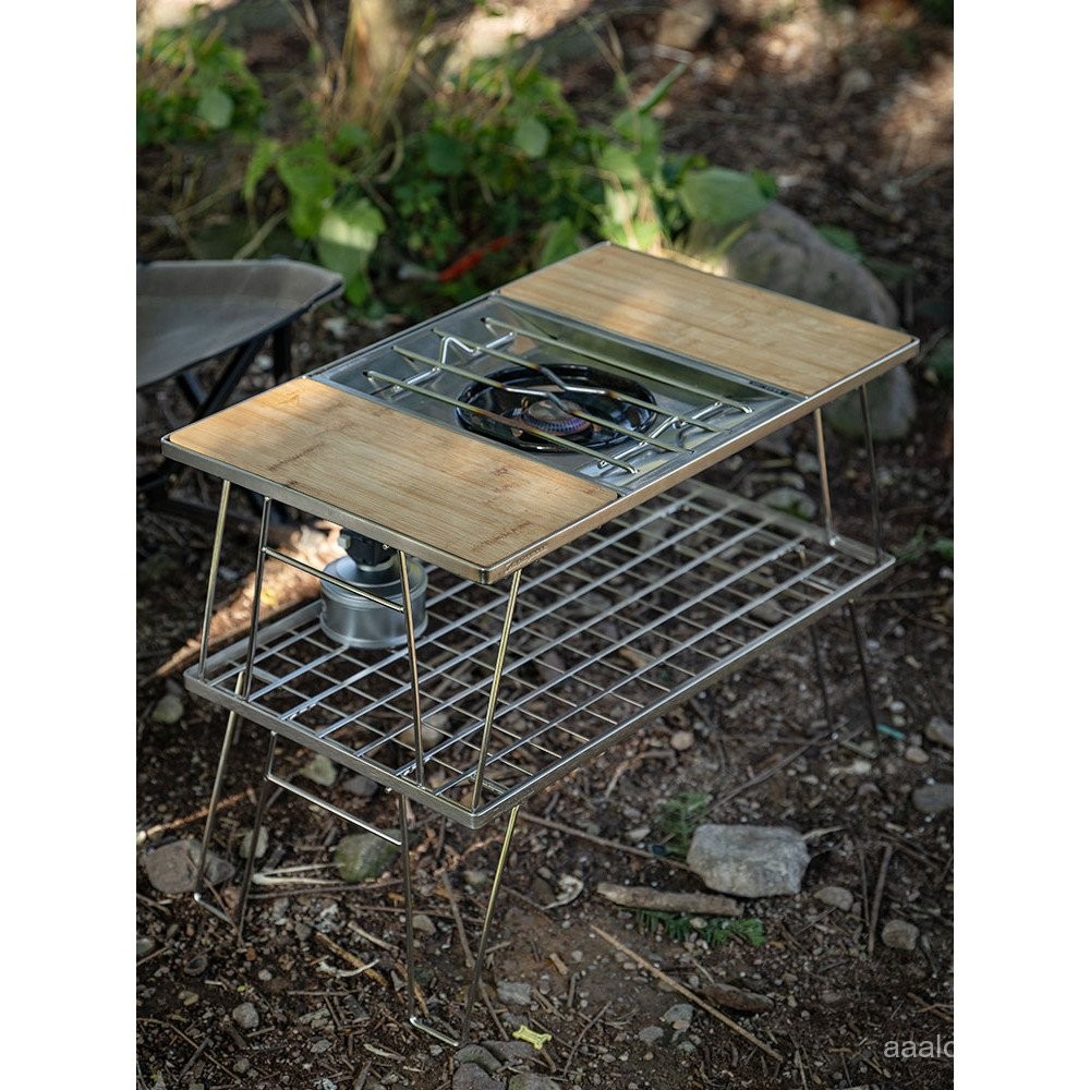 Coleman IGT Tea Table Stainless Steel Folding round Picnic Table Can ...