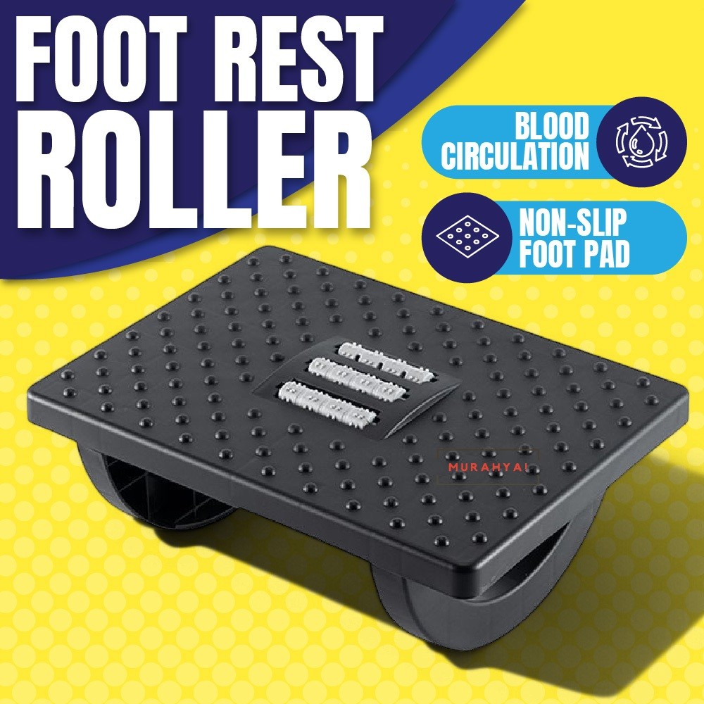 Foot Rest Massage Roller Leg Rest Office Under Desk With Foot Foot ...