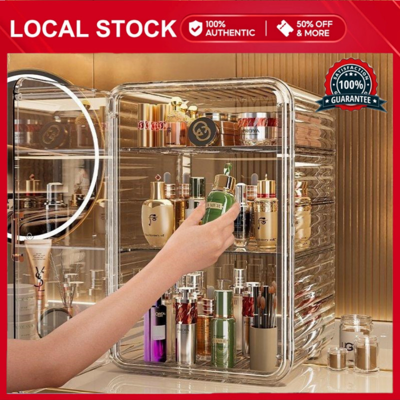 Dustproof Cosmetic Storage Box Perfume Skincare Display Acrylic Rack ...