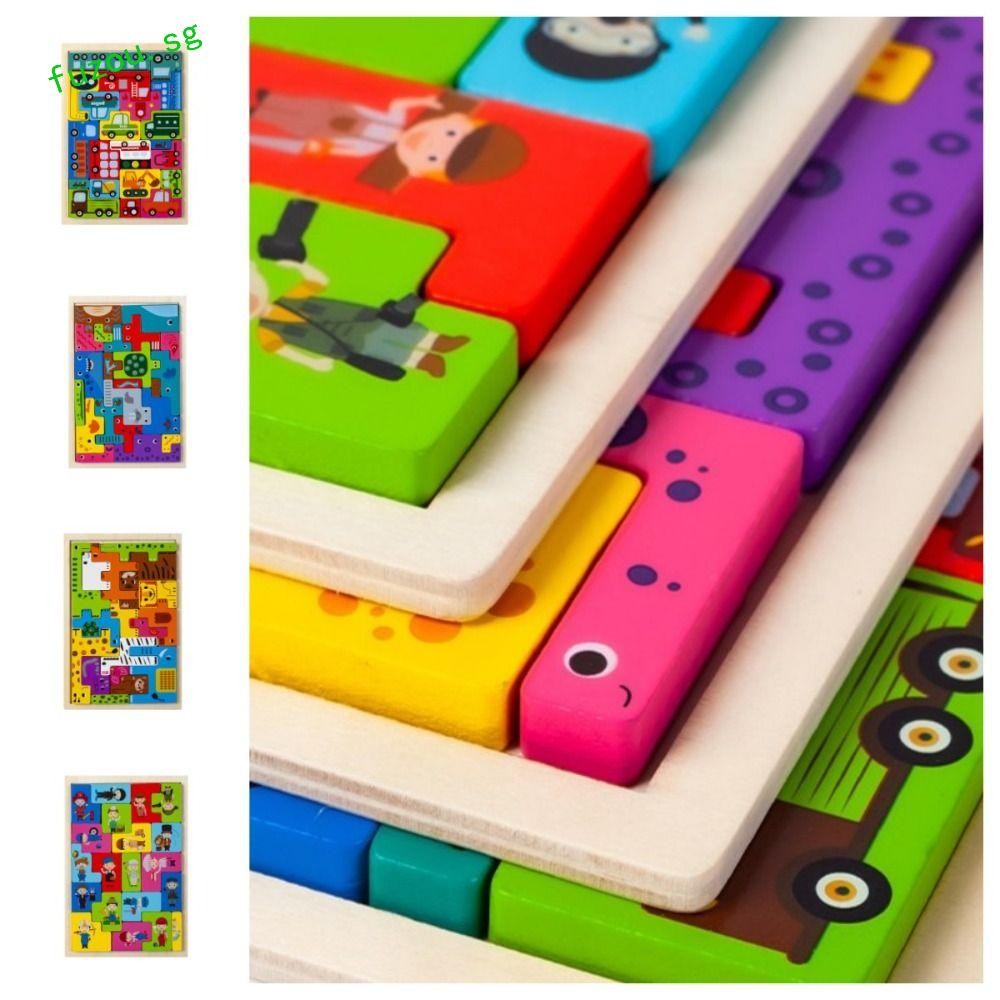 FUZOU Three-dimensional Puzzle Boards, Colorful Space Training Shape ...
