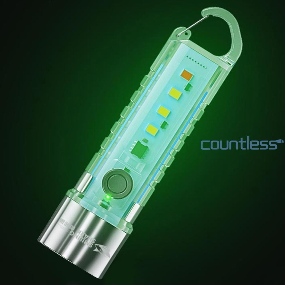 LED SMD Mini Flashlight Rechargeable Portable EDC Flashlight with Clip ...