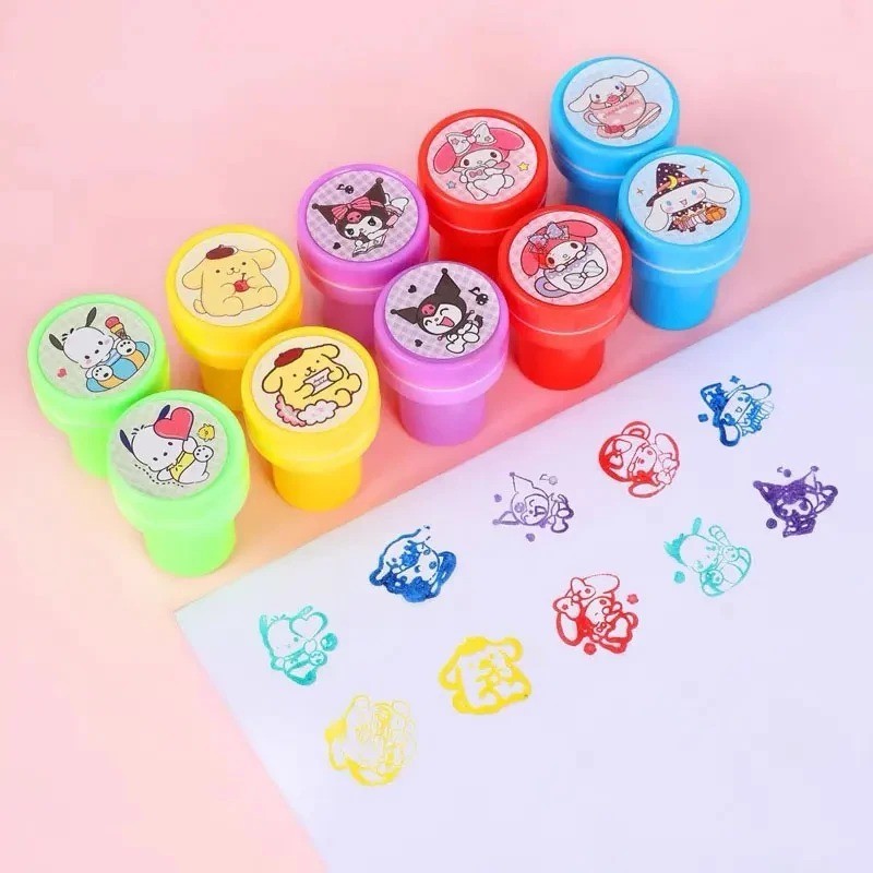 10Pcs/set Cute Mymelody Kuromi Cinnamoroll PomPom Purin Pochacco ...