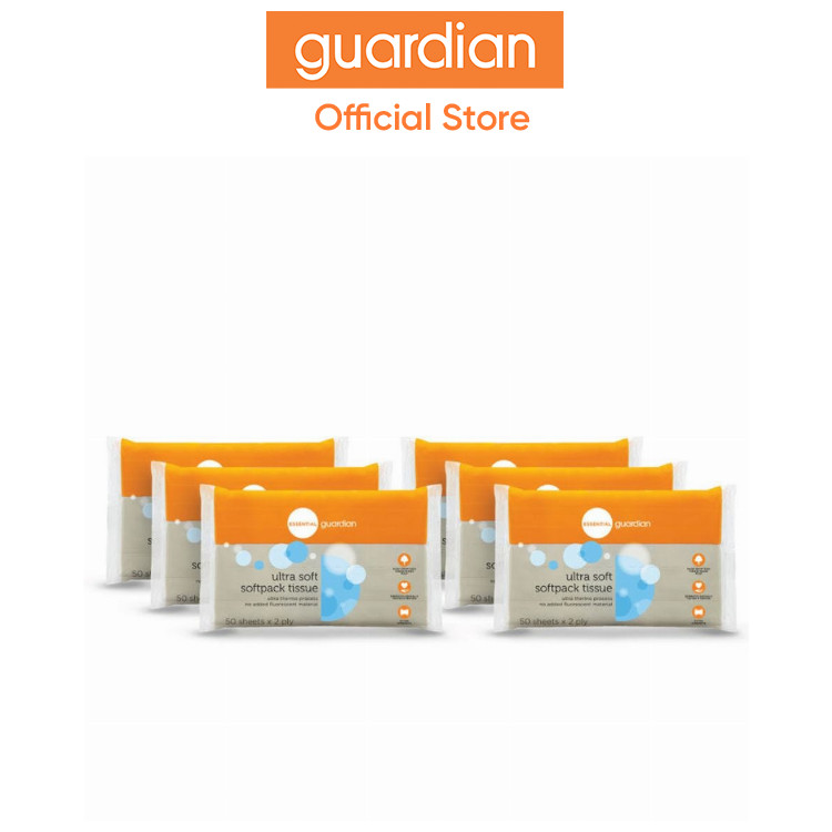 Guardian 2-Ply Soft Facial Tissue 6 Packs of 50 | Shopee Singapore