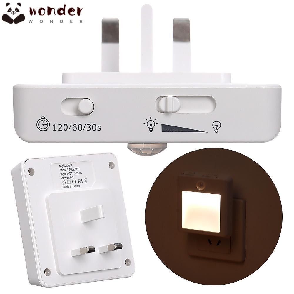WONDER LED Night Lights EU UK Plug-in Staircase Backlight Motion Sensor ...