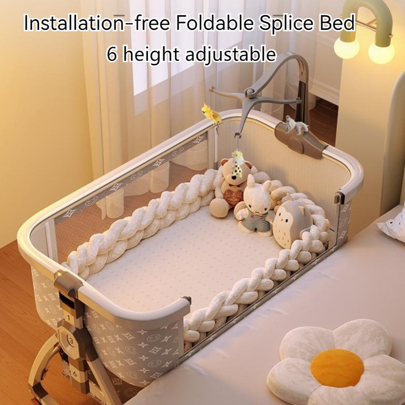 [Fast Delivery]Baby Cot Crib Multifunctional Liftable Mobile With ...