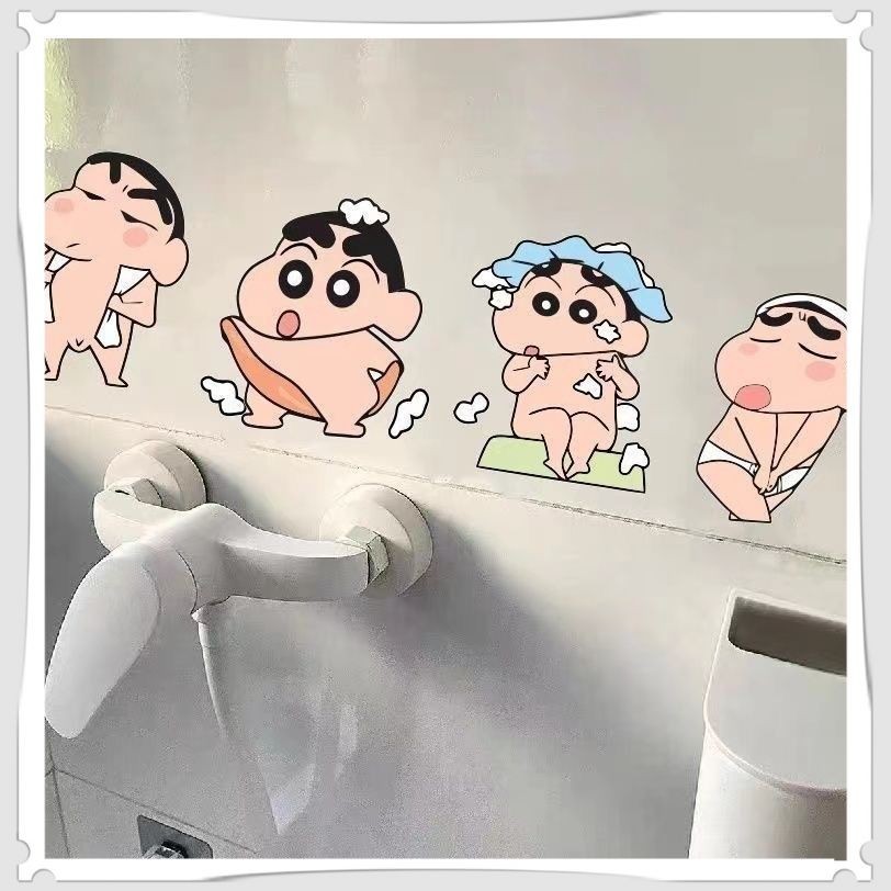 Crayon Shin-chan Sticker Student Creative Waterproof Material Stickers ...